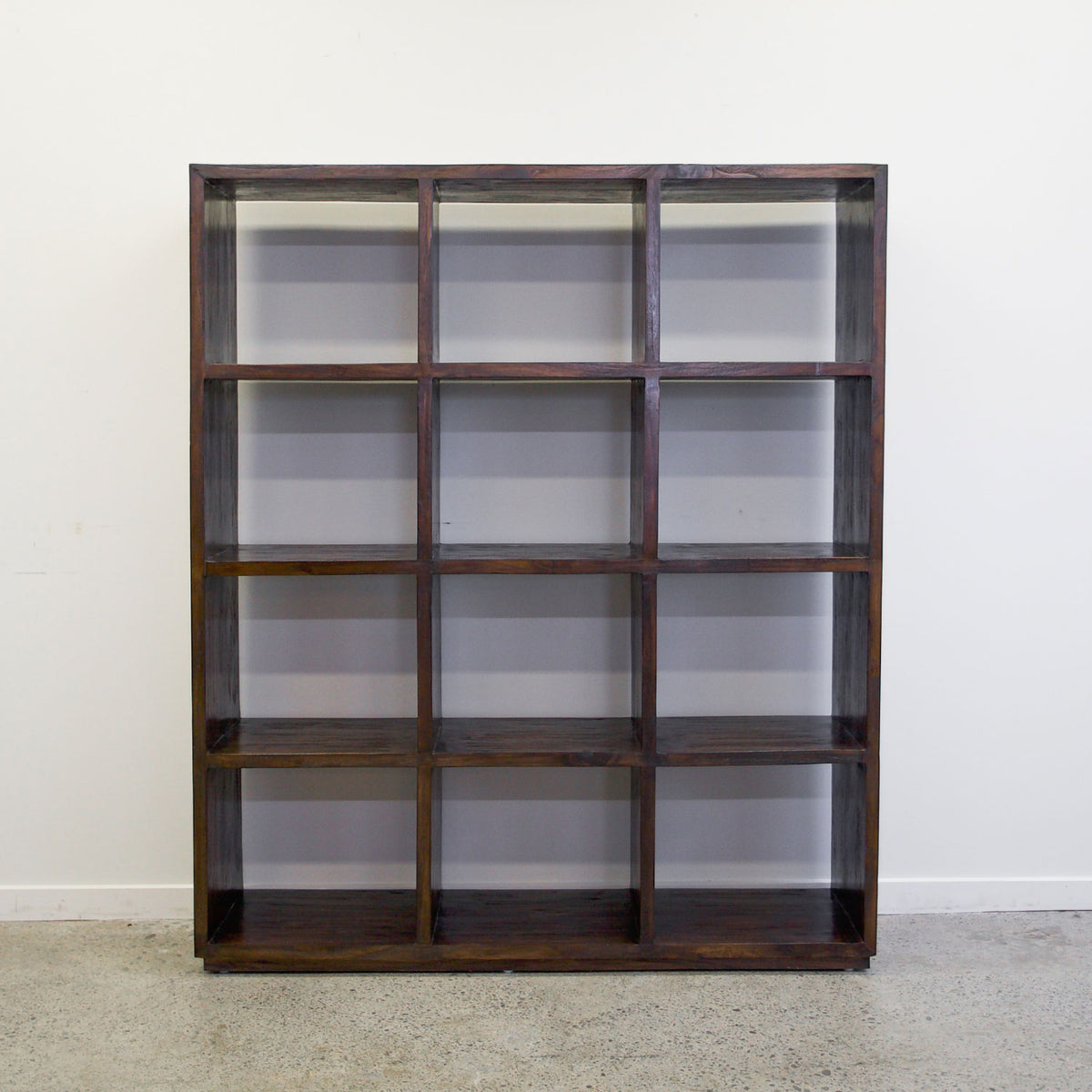 Cube Bookcase 12 - Rustic Teak – Java Furniture