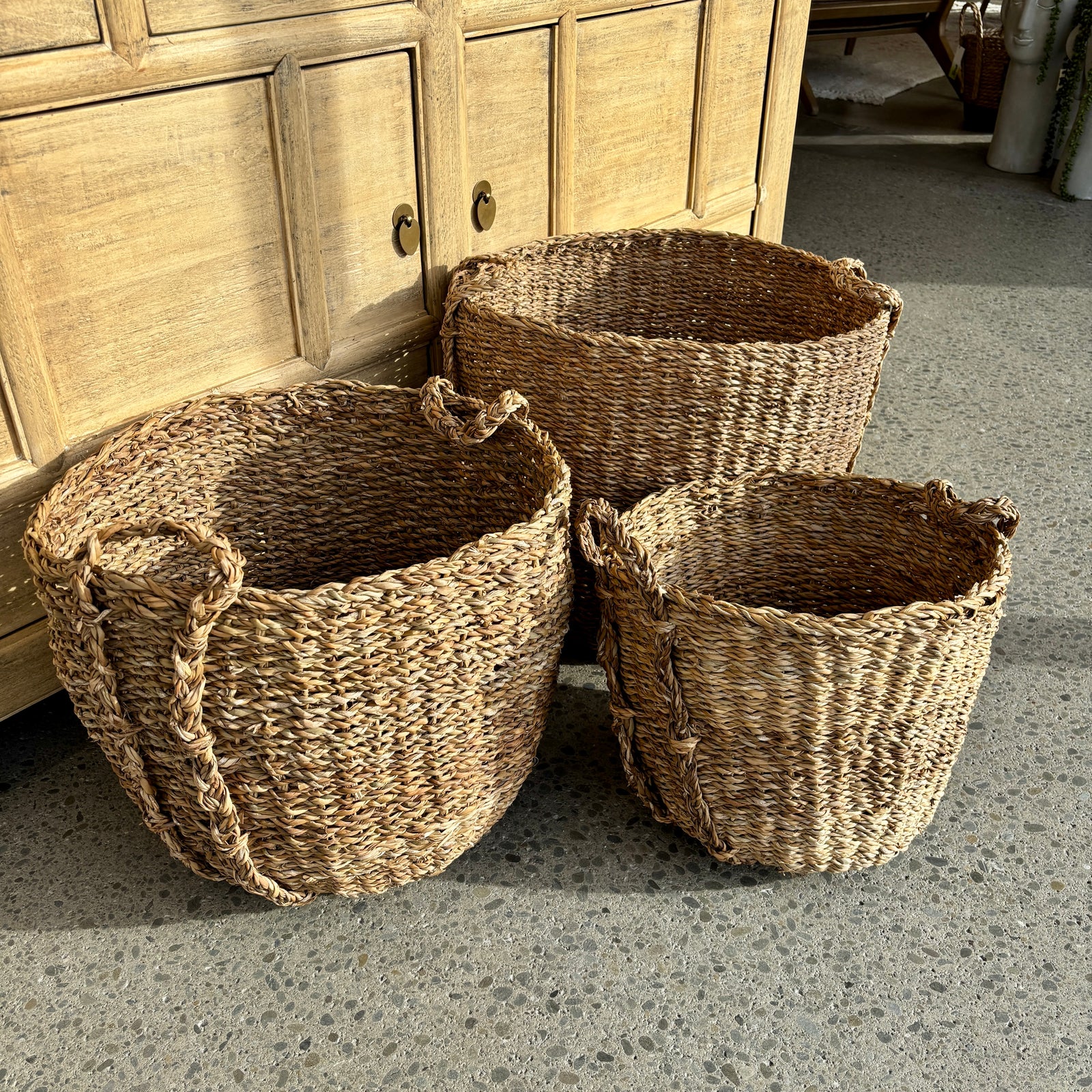 Seagrass Baskets - Round – Java Furniture