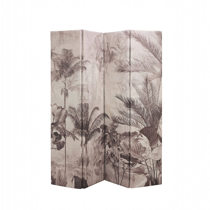 Tropical Trees Screen - Black & White |JAVA – Java Furniture